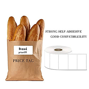 PARLAIM 2.25 x 1.25 Inch Rectangle Color-Code Stickers,1000per Roll Square Label Dispenser Box,White Stickers Label for Office Home (White)