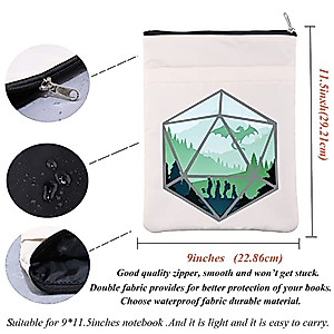 KUIYAI Dragon Game Book Sleeve D&D Book Cover Dragon Game Lovers Gift Master Geek Gift Bookish Gift Dragon Fans Pouch Gift (DD Picture BS)