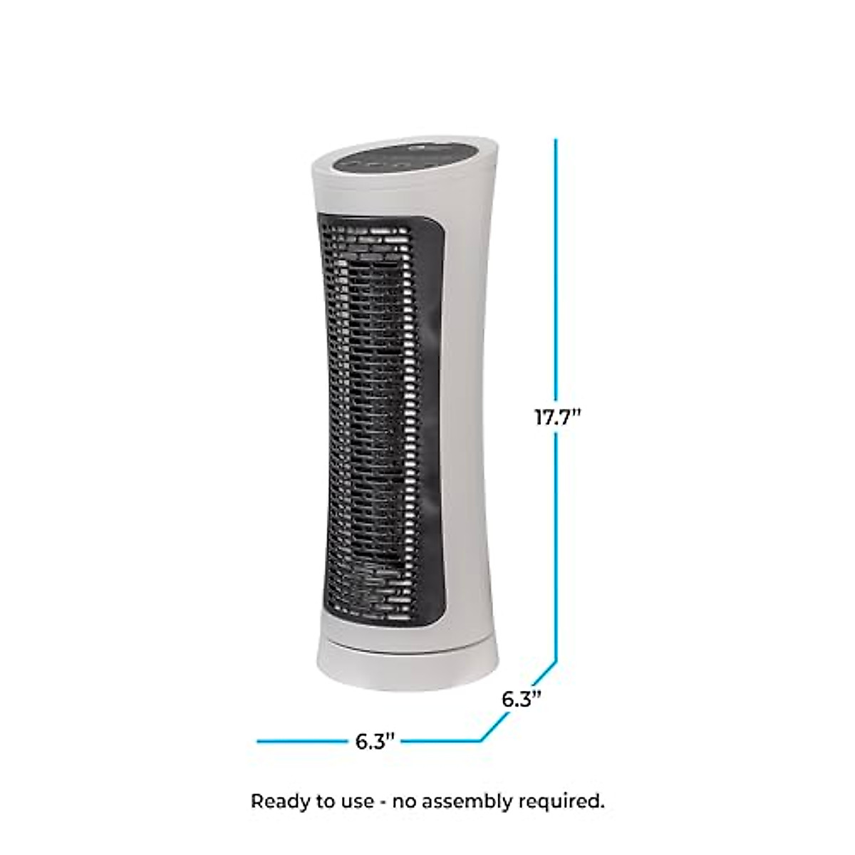 Comfort Zone Electric Oscillating Digital Tower Space Heater with Digital Thermostat, Built-in Overheat Sensor, and Power Indicator Light, Ideal for Home, Bedroom, & Office, 1,500W, CZ457EWT