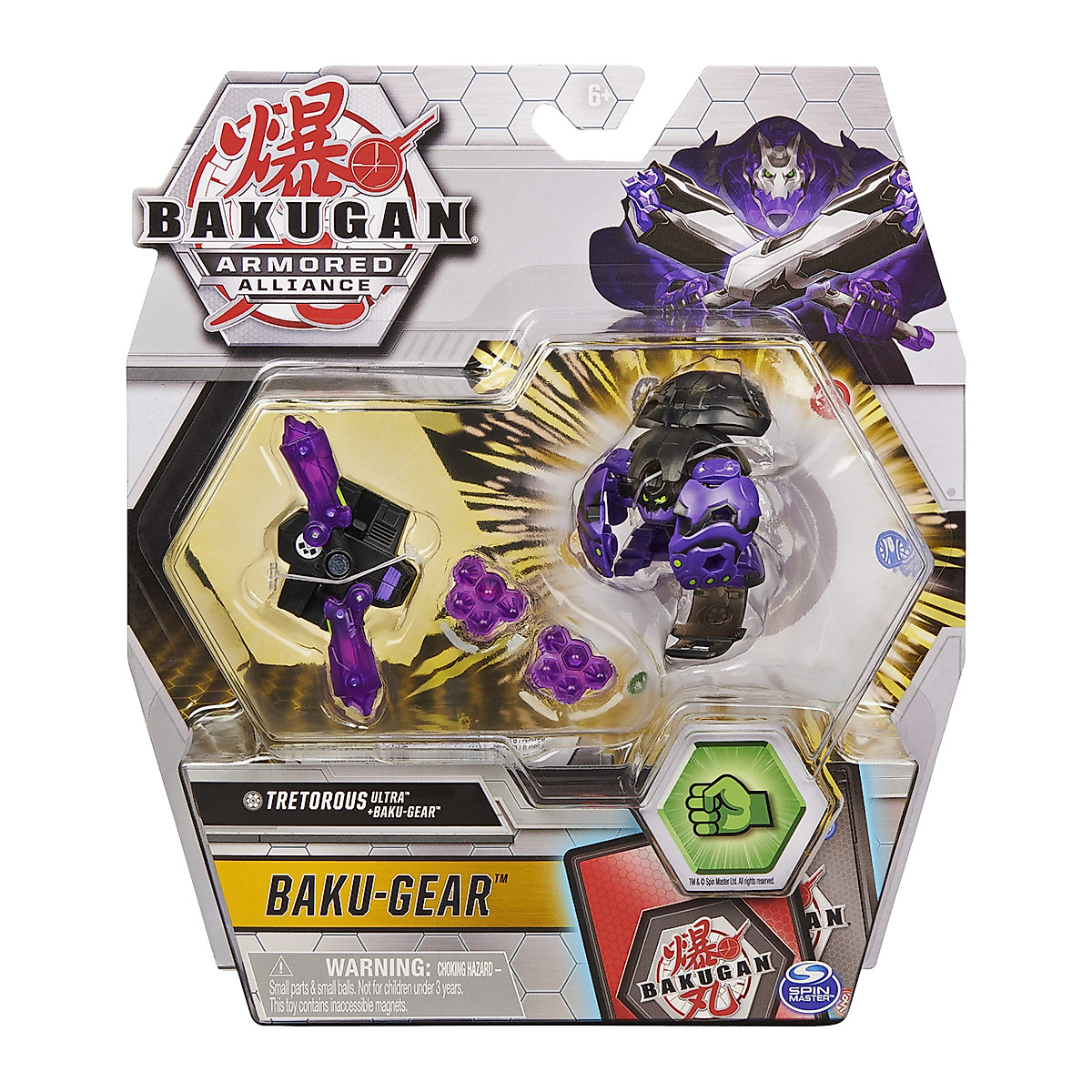 Bakugan Ultra, Fused Sabra x Pyravian with Transforming Baku-Gear, Armored Alliance 3-inch Tall Collectible Action Figure