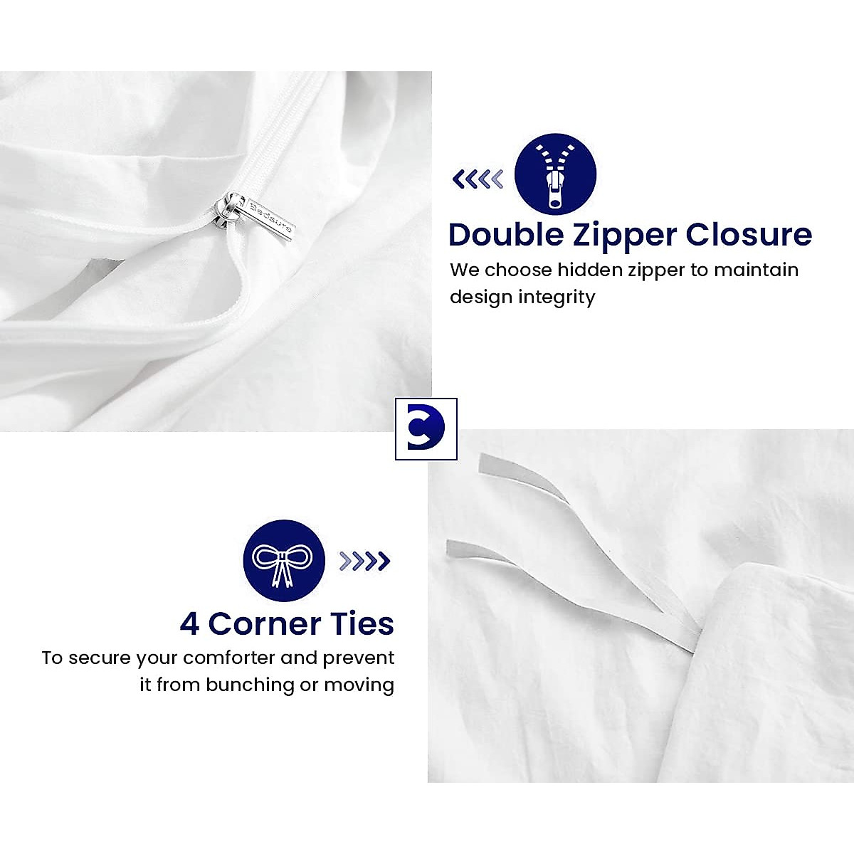 Dee's Collection Alaskan King Size Duvet Covers Egyptian Cotton 600 Thread Count Ultra Soft and Breathable 3 Piece Set Peach Pinch Quilt Cover with Zipper Closure & Four Corner Ties