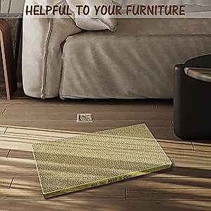 AccEncyc Cardboard Cat Scratcher Pads Cat Scratching Board for Indoor Cats 17x8.3x1 Inch Dual-Side Corrugated Cat Scratcher Reusable Cat Supplies - 1 Pack