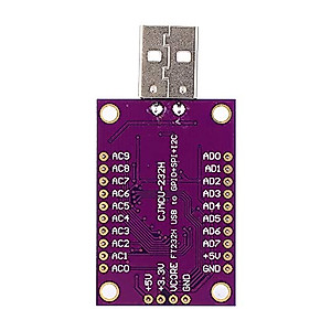 CJMCU FT232H Serial Converter Adapter, High Speed Serial Interface Module, Multifunction USB to JTAG UART/FIFO SPI/I2C Module