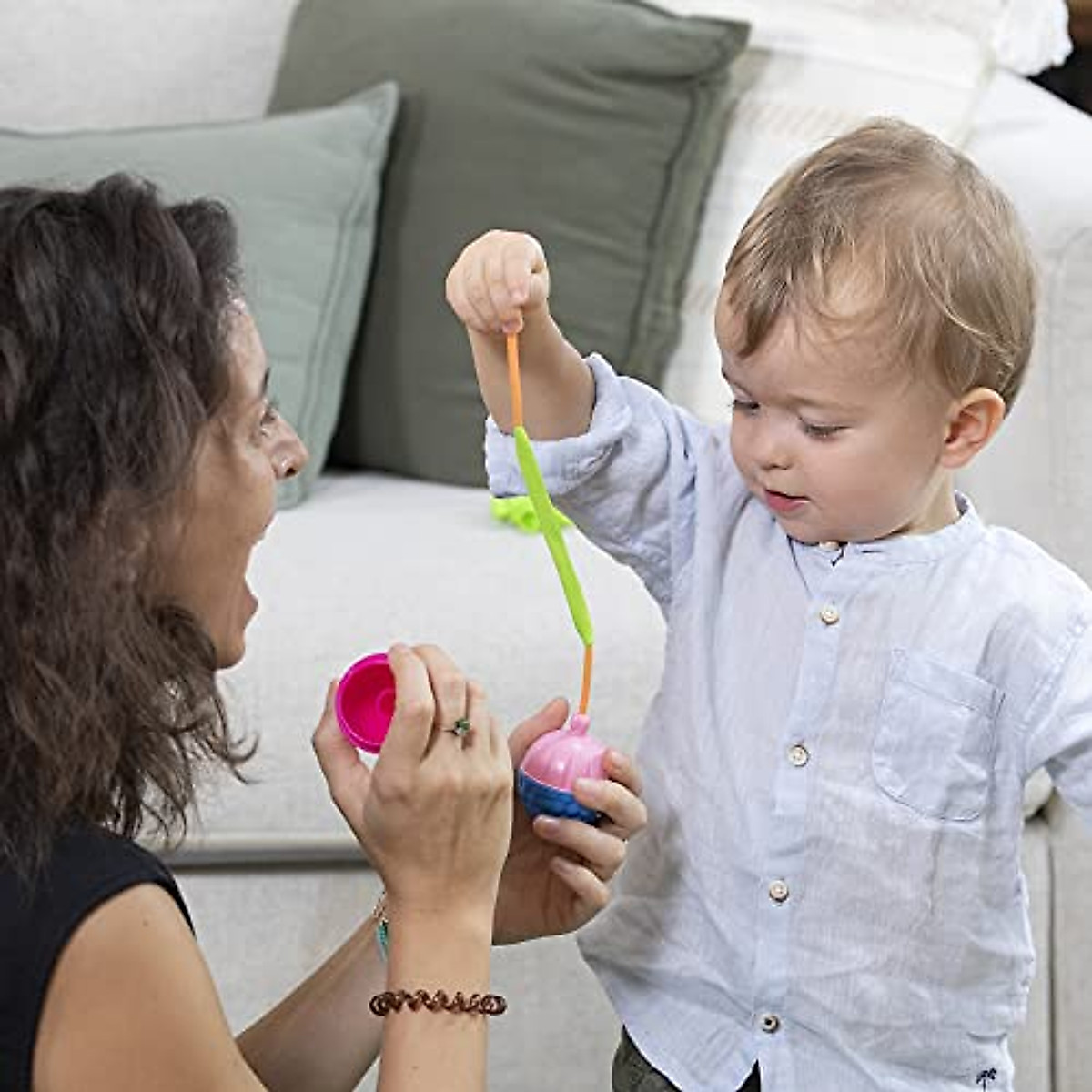 Lalaboom 24 Piece Baby Toddler Beads – Montessori Educational Shape and Color STEM Construction Toy 10 Months to 3 Years - BL200