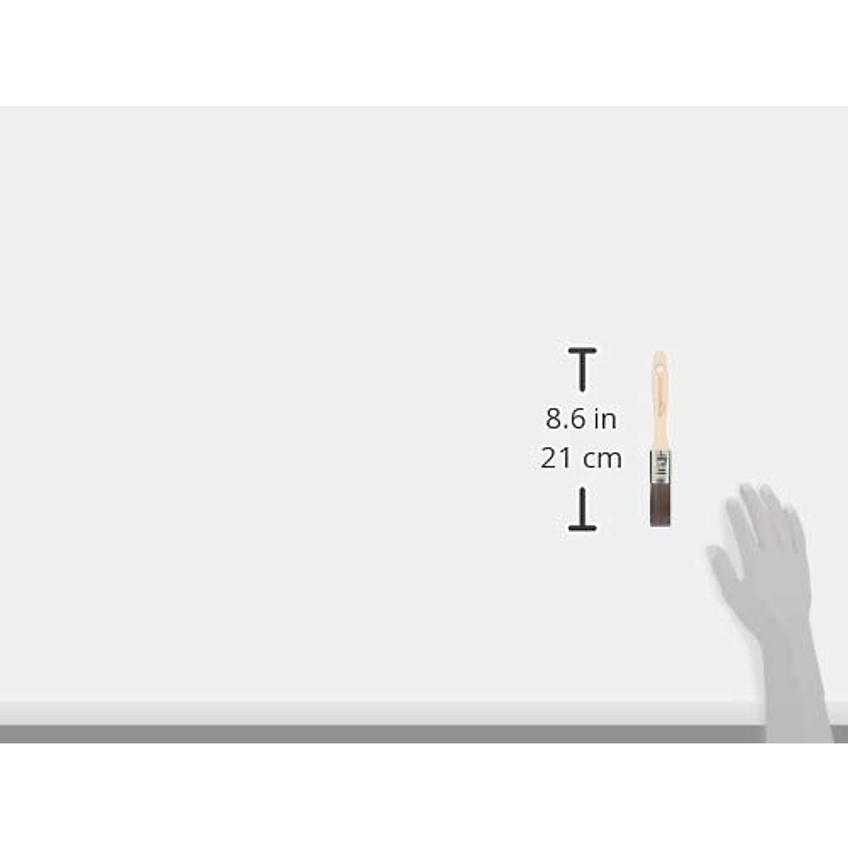 Amazon Basics 1" Flat Edge Master Pro Paint Brush, Polyester, Brown