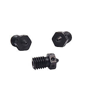 1piece Hardened Steel Nozzle V6 Nozzle 0.25/0.4/0.5/0.6mm for 1.75mm V6 Hotend Prusa Printing PEI PEEK or Carbon Fiber Filament use (1x 0.6mm)