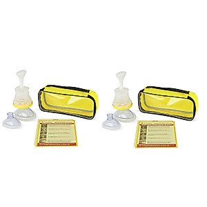 LifeVac Yellow Travel Kit 2 Pack - Portable Suction Rescue Device, First Aid Kit for Kids and Adults, Portable Airway Suction Device for Children and Adults