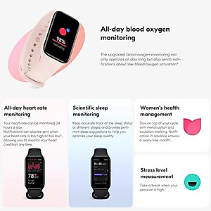 Xiaomi Smart Band 8 Active Fitness Tracker & Activity Tracker with 1.47" LCD Display, 14-Day Battery Life, Blood Oxygen, Heart Rate, Sleep & Stress Monitoring, Fitness Watch for Men Women, Pink