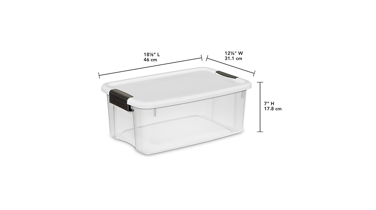 Sterilite Ultra Latch Storage Bins - Stackable & Durable (4 & 6 Pack)