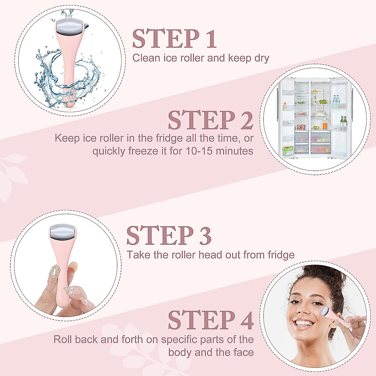 Eye Roller for Puffy Eyes and Dark Circles, Mini Ice Roller Face Roller Skin Care for Relieving Wrinkles, Puffiness, Pores, Pain