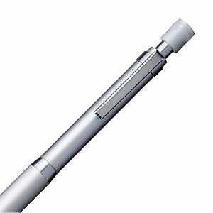 uni Kuru Toga Roulette Model Auto Lead Rotation 0.5mm Mechanical Pencil, Silver Body (M510171P.26)