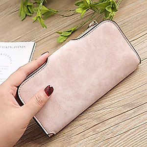 Wallets for Women Leather Clutch Phone Purse Ladies Wallet RFID Credit Card Coin Holder Bifold