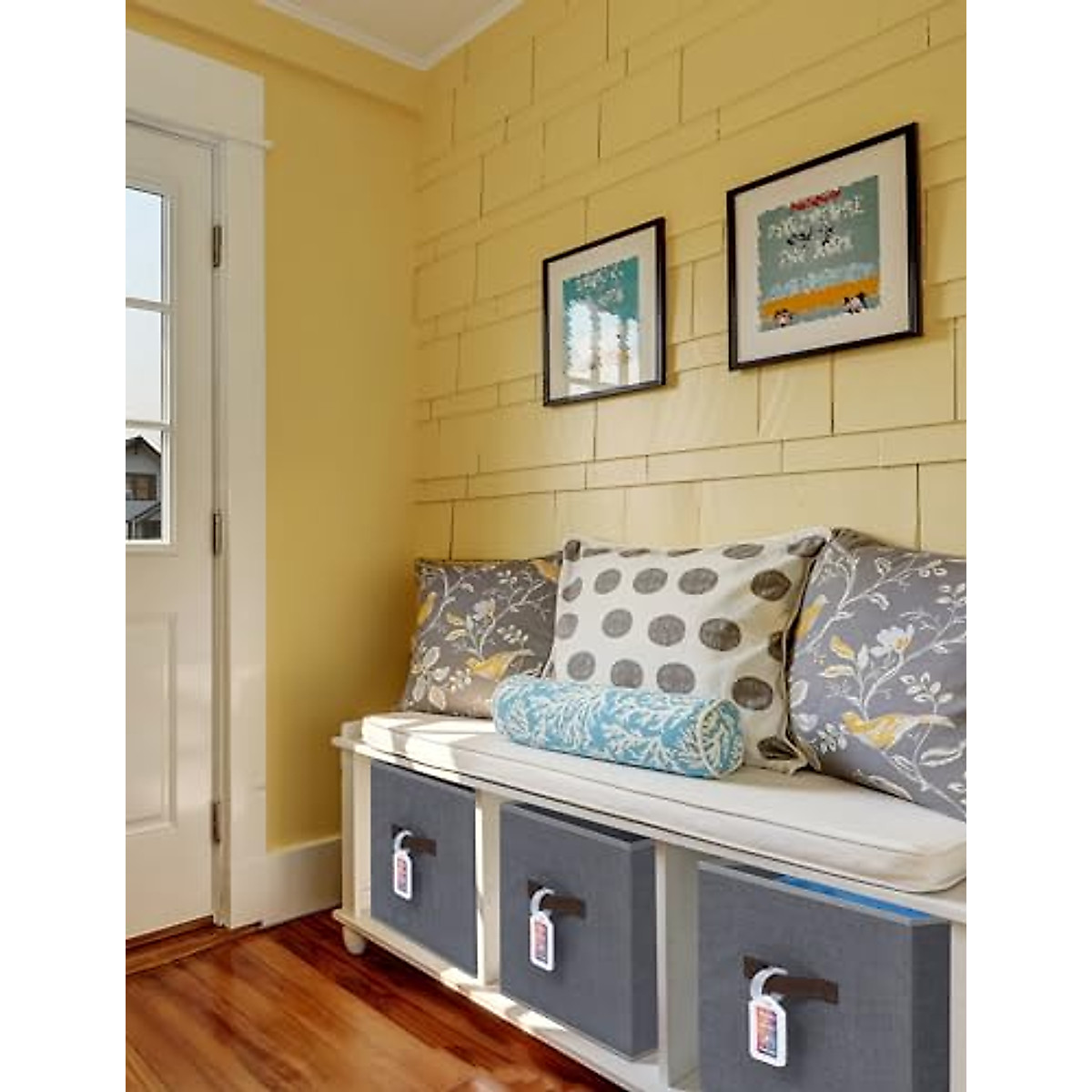 ECLAT Shoe Covers Box 13 Inch Cube Storage Bins- 1 Pack Foldable Shoe Booties Holder, Dispenser Bin for Guest, Homeowner, Realtor, Open House, Real Estate Agent Supplies, Dark Gray