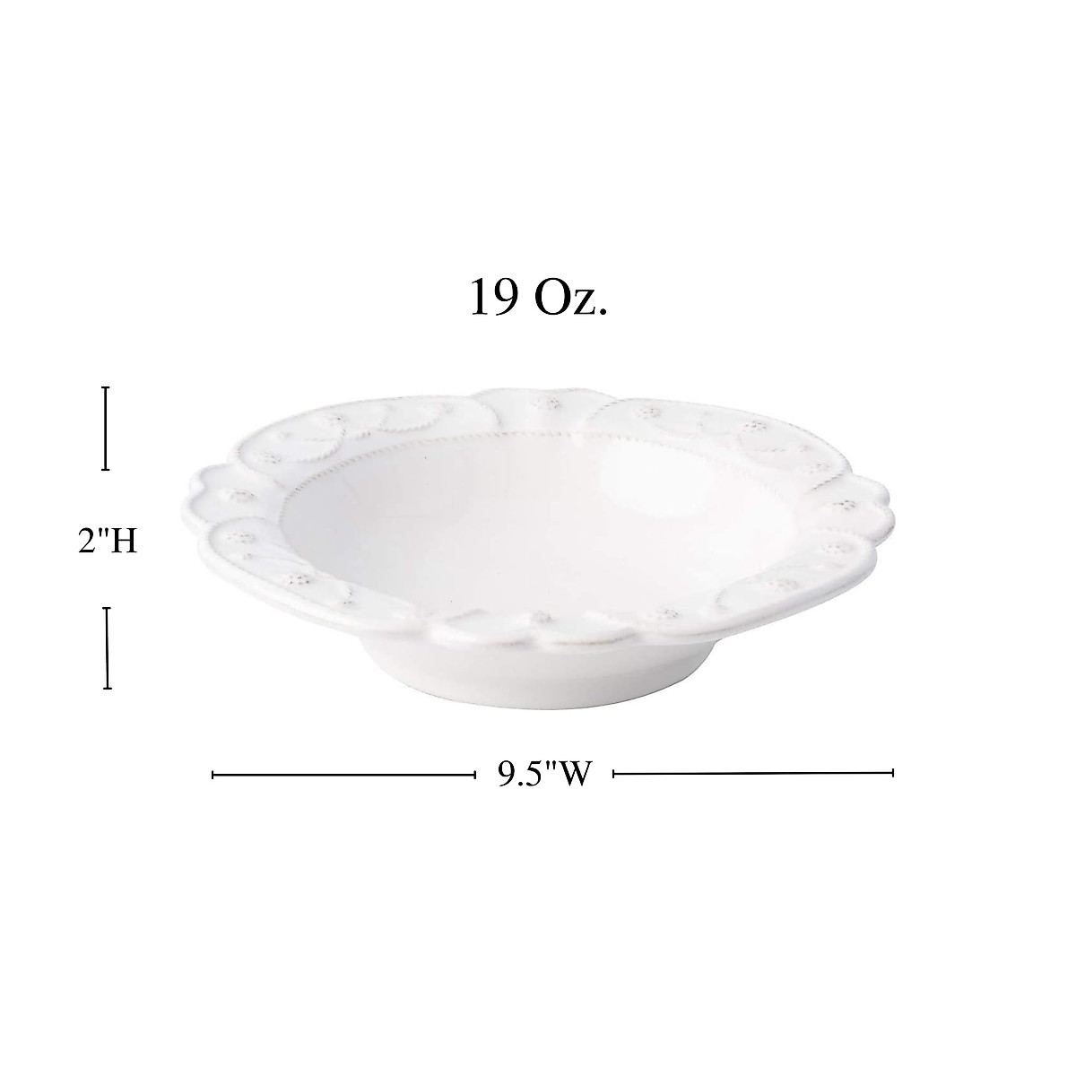 Juliska Jardins du Monde Whitewash Coupe Pasta/Soup Bowl