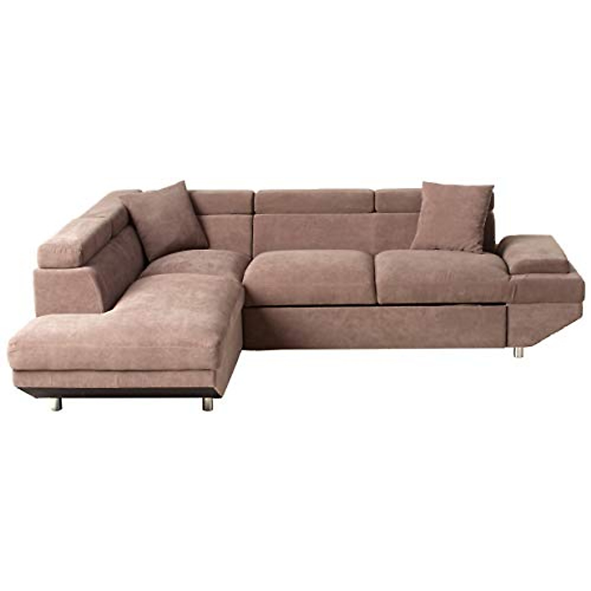 HOMES: Inside + Out Dentas Sectional with Pull Out Sleeper Chaise