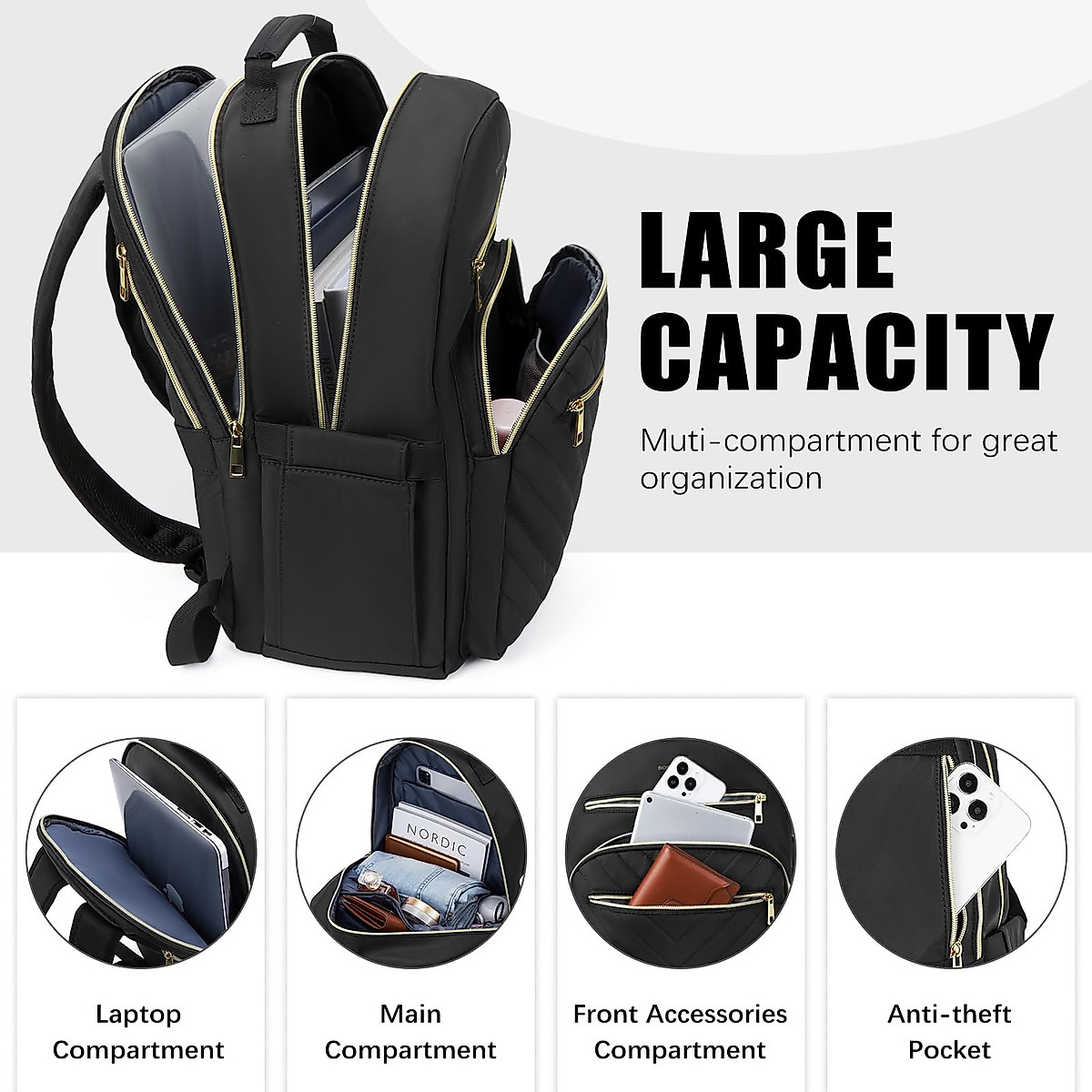 BOSTANTEN Small Wallet For Women ＆ Backpack for women