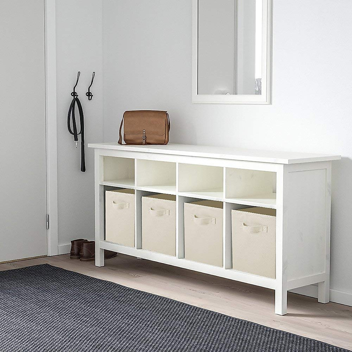 ShellKingdom Storage Bins, Foldable Fabric Storage Cubes And Cloth Storage Organizer Drawer For Closet And Toys Storage,2 Pack（Beige）