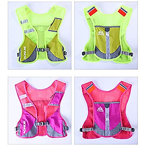 AONIJIE Men Women Ultralight Running Vest Pack Reflective Breathable Hydration Backpack for Hiking Camping Marathon Cycling Race (Green)