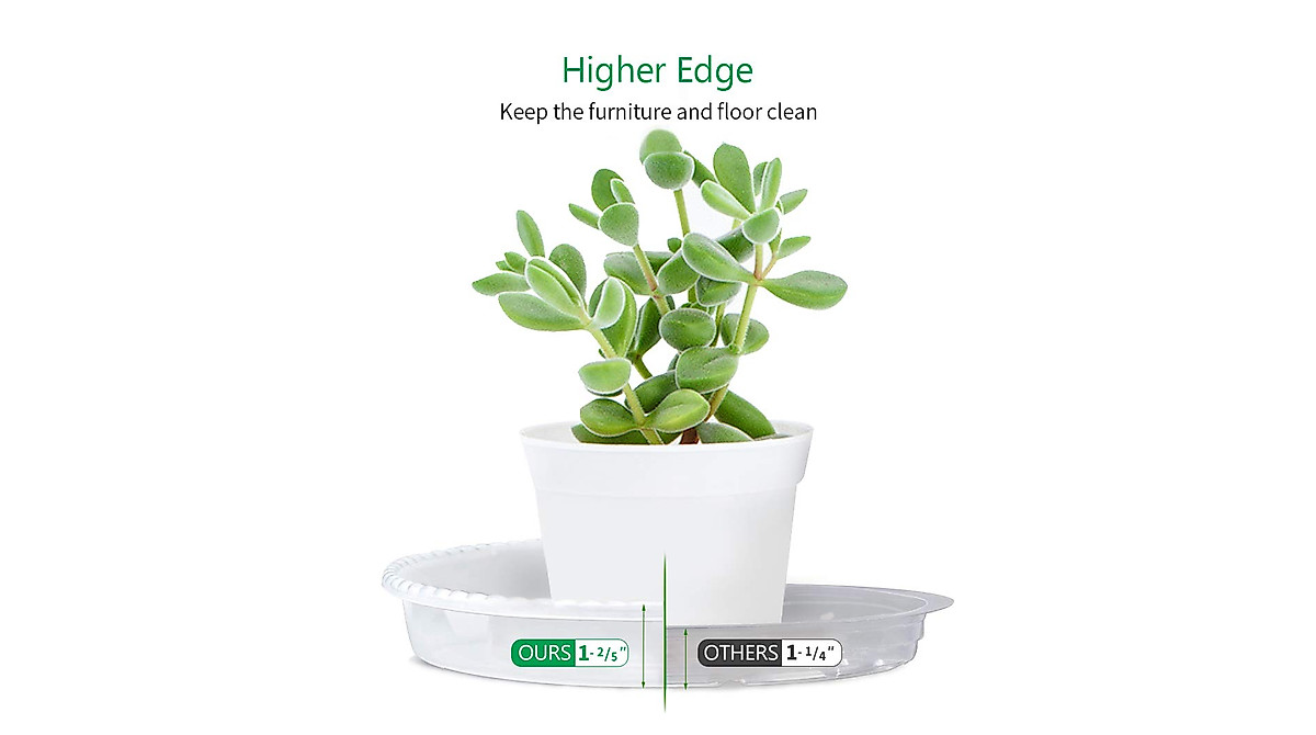 Durable JOYSEUS Plant Saucers - 6 Pack 14 Inch