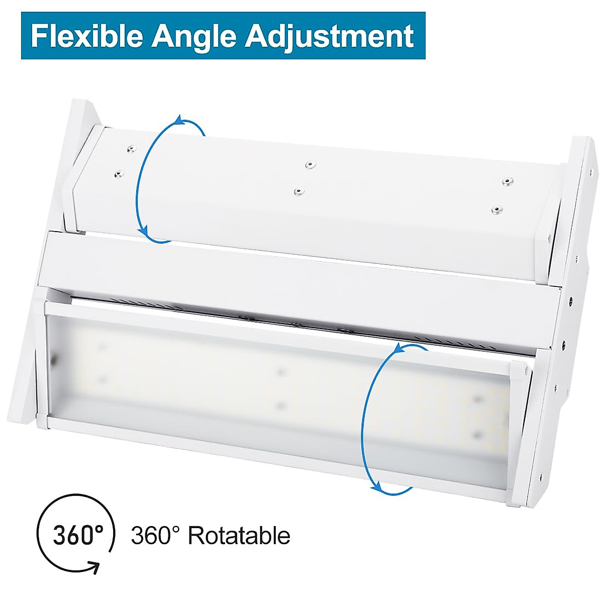 Xbuyee High Bay LED Shop Light 2-Pack 1.35FT 150W 21000LM 5000K Daylight 100-277V, Commercial LED Linear High Bay Lights for Warehouse Workshop Supermarket Stadium, ETL