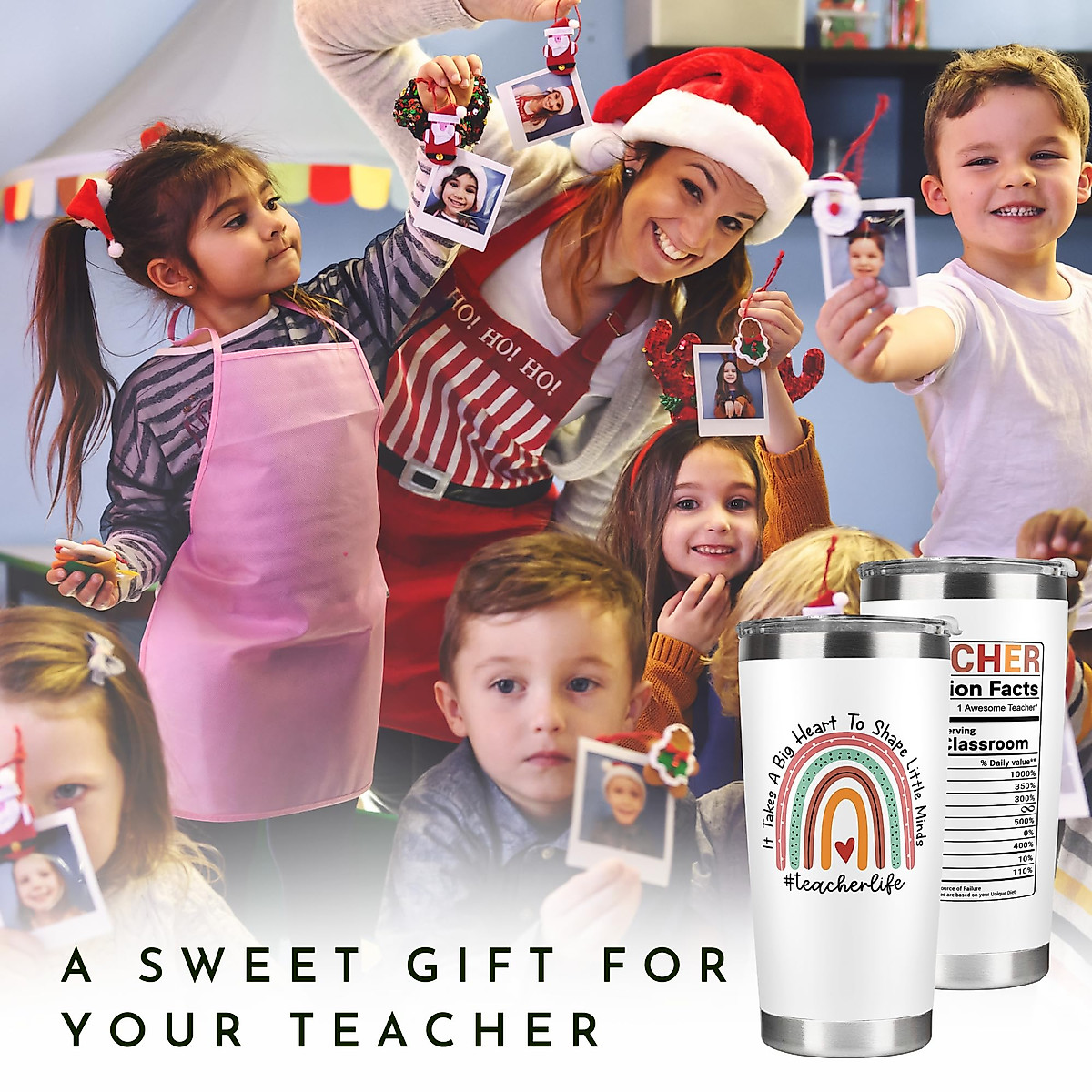 SUCHAGIFT Teacher Appreciation Gifts - Teacher Gifts for Women - Teachers Appreciation Week, Back To School, Birthday Gift - Thank You Gift Ideas for Teachers Women Daycare - 20 Oz White Tumbler