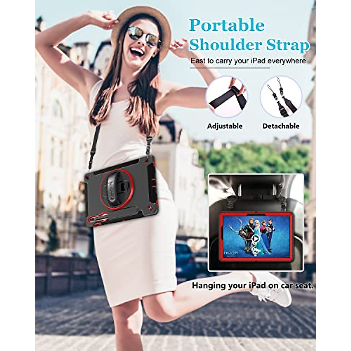 Case for Samsung Tab S7/S8 11 Inch 2022: Military Grade Shockproof Protective TPU Cover for Galaxy Tablet S7 11 Inch 2020 W/Stand - Handle - Shoulder Strap - S-Pen Holder -Mint Green