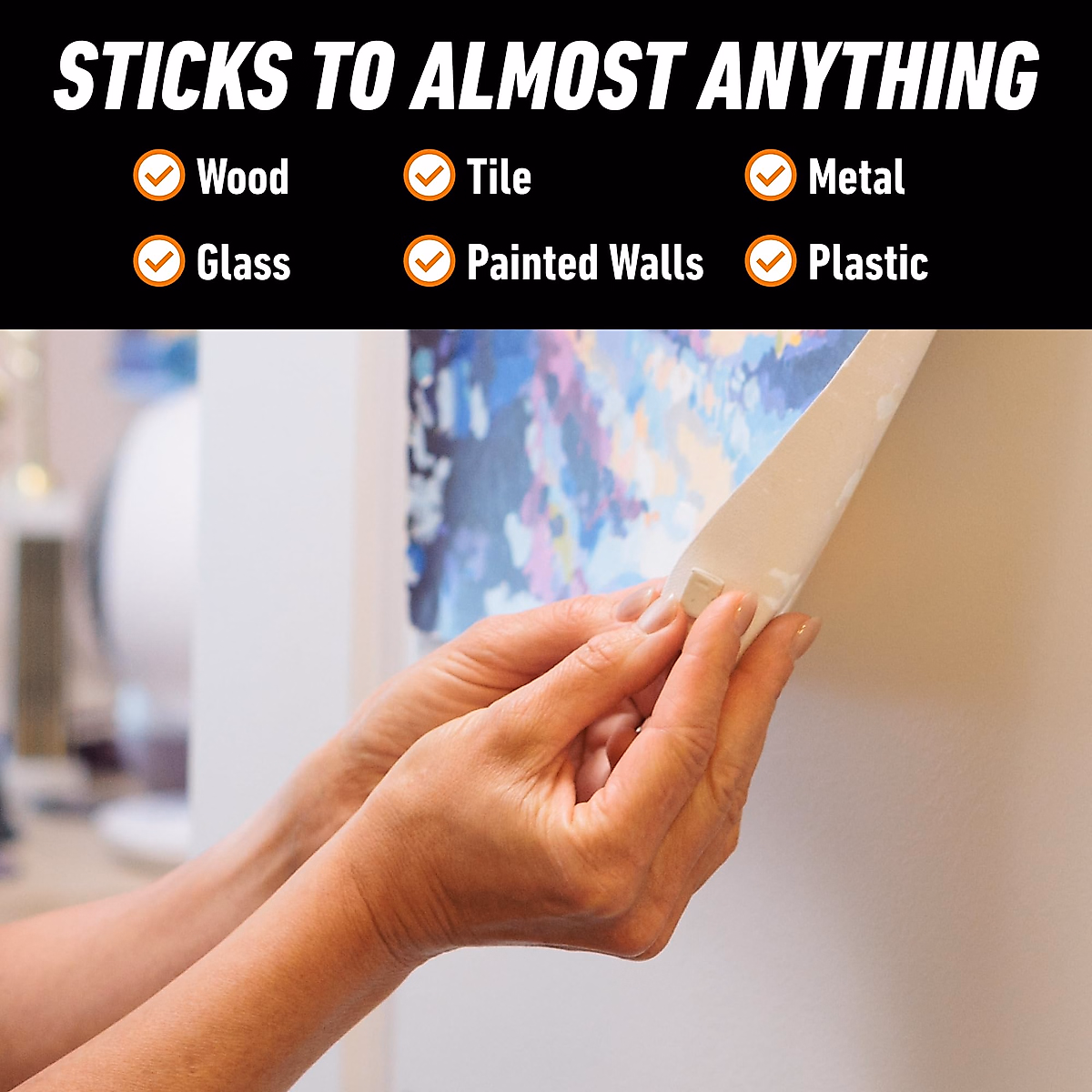 Gorilla Removable Mounting Putty, 84 Pre-cut Squares, Off White (Pack of 3)