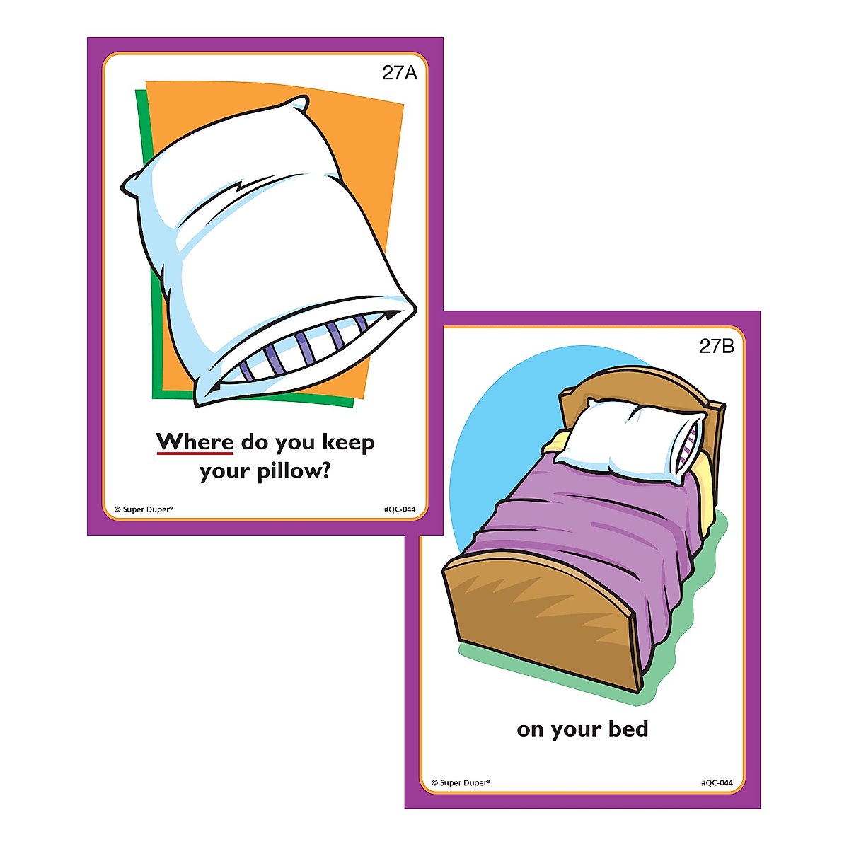 Super Duper Publications | Ask and Answer® Where Questions Fun Deck | Communication and Language Processing Skills Flash Cards | Educational Learning Materials for Children
