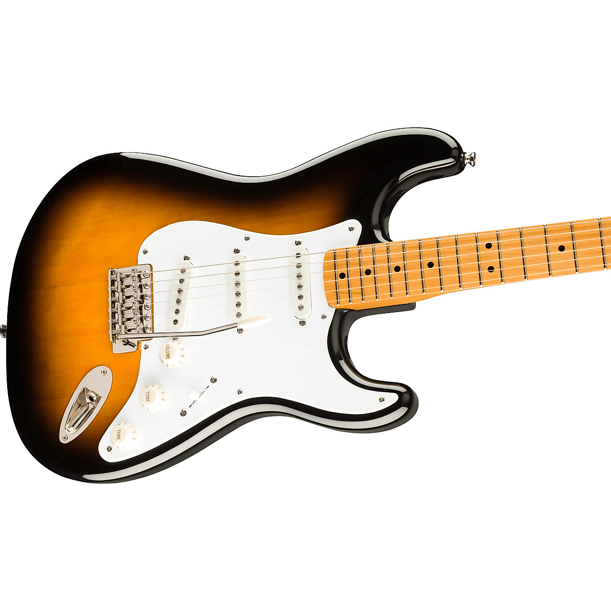 Squier Classic Vibe 50s Stratocaster Electric Guitar, with 2-Year Warranty, 2-Color Sunburst, Maple Fingerboard