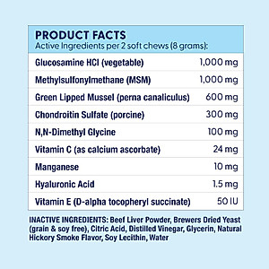 Origin Labs - Revive Mobility Hip & Joint Support Beef Soft Chews for Dogs | Glucosamine Chondroitin MSM & Green Lipped Mussels | Grain & Corn Free, 90 Count