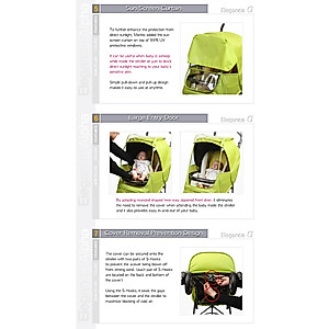 Manito Elegance Alpha Stroller Weather Shield/Rain Cover - Red