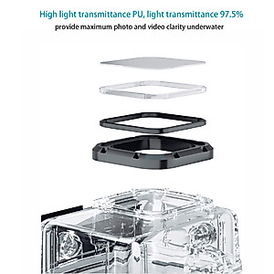 Waterproof Case for Gopro Hero 12 11 10 9 Accessories, SRUIM Underwater Diving 50M/164FT Protective Housing Shell for Go Pro Hero12 Action Camera with Bracket Accessories