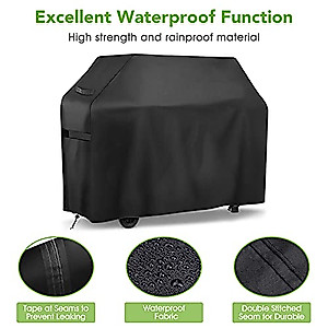 Grill Cover, 59-inch Waterproof Heavy Duty Gas Grill Covers, 420D BBQ Charcoal Cover for Barbeque Grill of Weber, Brinkmann, Char-Broil, Jenn Air and Holland Medium(59" Lx 25" Dx 47" H)