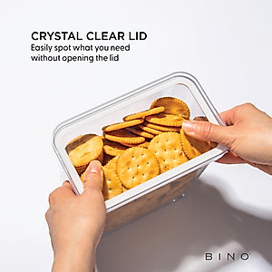BINO | Food Storage Containers - 2.4L | THE SNAP+COLLECTION | Airtight Storage Containers with Lids | Kitchen & Pantry Organization | Kitchen Containers Airtight