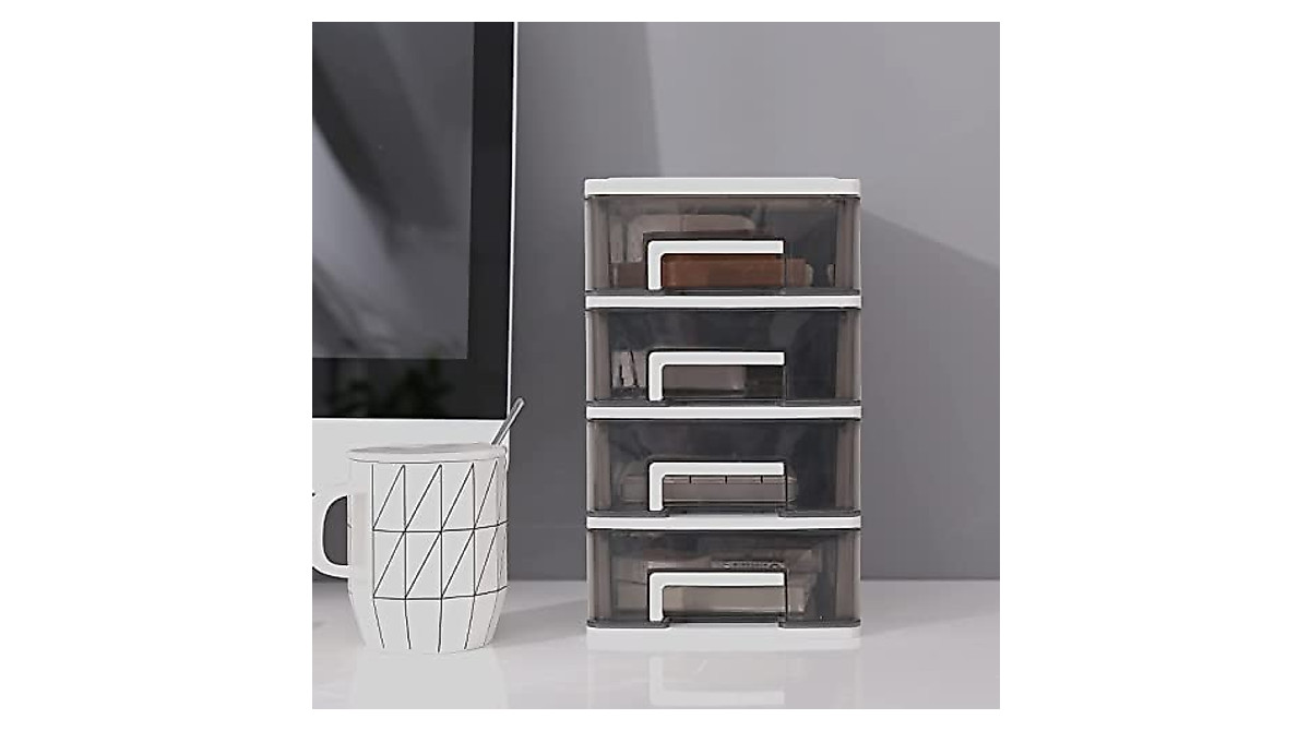 4 Drawer Plastic Storage Bins for Home Organization