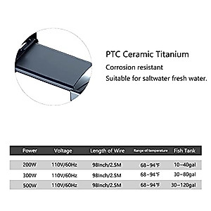 Carefree Fish Aquarium Heater PTC Ceramic Digital Double Heating Rods The Safest Most Accurate and Fastest Heater for Fish Tank 500W