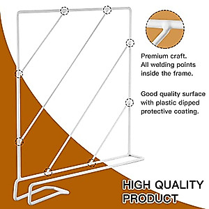 DyaSyaHya Shelf Dividers for Closet Organization - 6PCS - Steel Partition System for Organizing Cabinets, Wardrobe, Wooden & Flat Shelves - Metal Separators for Shelving Units - 11x11.4-Inch, White