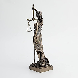 JFSM INC. Blind Lady Justice Statue Sculpture - Greek Roman Goddess of Justice