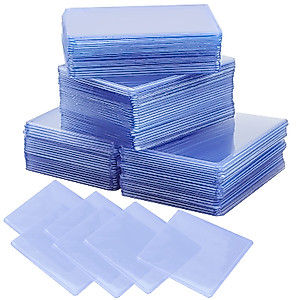 100 Pcs Topload Card Sleeves Transparent Top Loader Card Holders Protectors Thick Trading Card Top Loads Holder Easel Stands Clear Protective Sleeves Case for Baseball,Sports,Trading Cards(3x4 Inches)