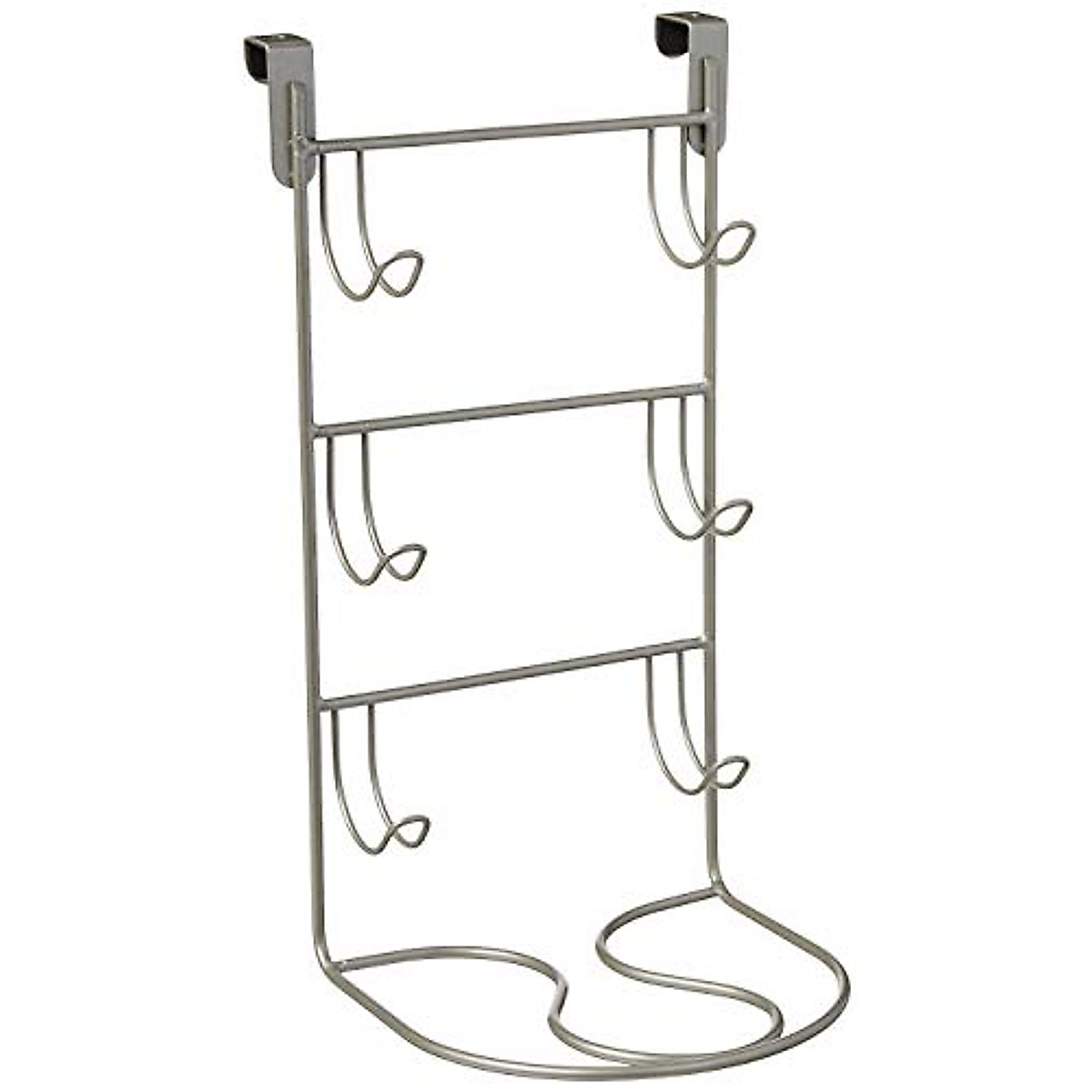 Spectrum Diversified myBella Over-The-Cabinet Station 4-Tier Styling, Flat Iron & Curling Wand Hooks with Blow Dryer Holder, Hair Tool Storage, Satin Nickel PC