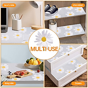 9Pcs Refrigerator Liners,Washable Refrigerator Mats Liner,EVA Daisy Refrigerator Liners,Waterproof Non-Slip Fridge Liners for Drawers Cupboard Placemats,BPA Free,17.7"x11.8",Non Adhesive