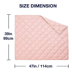 EXQ Home Toddler Comforter Baby Quilt Blanket Soft Lightweight,39X47 Inches Polyester Toddler Nursing Blanket for Infant and Newborn, Ultra Soft for Crib Bed,Stroller,Travel,Outdoor(Pink)