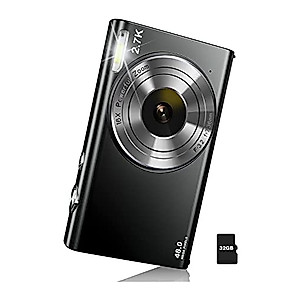 Digital Cameras for Photography Digital Camera Autofocus, 2.7K 48MP Teenager Camera with 2.8" Large Screen, 16X Zoom and 32GB Card, Compact Camera Take Macro Photos, Stylish Portable Camera for Teens