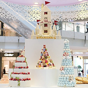 6 Tier Macaron Tower Stand for Wedding Birthday Party,Plastic Display Stand for Cupcake Cake2