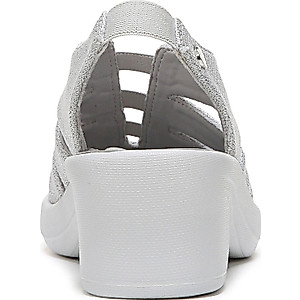 BZees Womens Finale Sandal, Silver Shimmer, 7.5 US