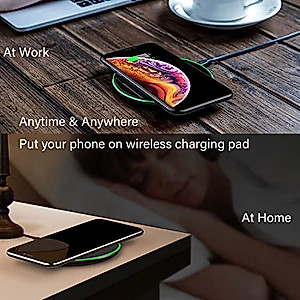 Pocxwa Wireless Charger for Samsung Galaxy S23 S22 S21 S10 Plus S10E S9 S9+ S8 S8+ S7 S6 Edge, Fast Wireless Charging Pad Compatible with Samsung Galaxy Note 20 10 9 8, 10W Max Cargador Inalambrico