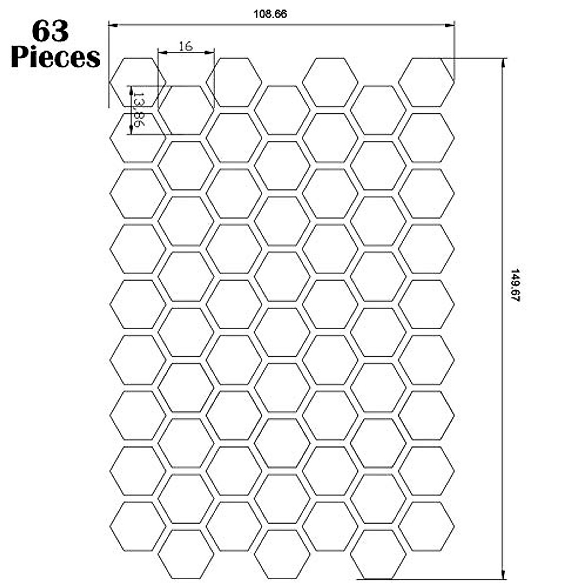 Zonon 4 Sheets Phone Grip Tape Stickers Anti Slip Cell Phone Keyboards Grips Mouse Grip Rubber Grip Tapes Stickers Hexagon Adhesive Grip Decals for Phone Case Game Machines Controllers (Black)