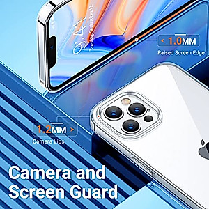 TORRAS Crystal Clear for iPhone 12 Pro Max Case, Ultra-Thin [Upgraded Anti-Yellow] [Military Grade Protection] Soft Silicone TPU Shockproof Case for iPhone 12 Pro Max 6.7 inch, Clear