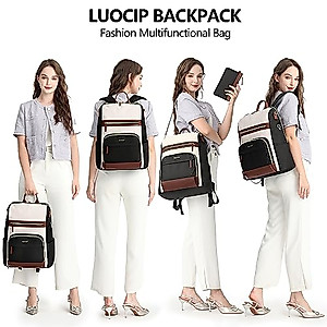 Laptop Backpack Women Travel Bag - 15.6 Inch Convertible Computer Backpack Purse for Women Fashion Nurse Work School Bags Waterproof Daypack Anti Theft Teacher Bookbag for Ladies College Business