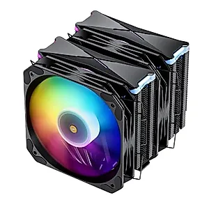 Vetroo U6PRO Dual Tower CPU Cooler - 220W TDP, 6 Heatpipes, Top ARGB Lighting, 130mm ARGB & PWM Fan - Compatible with Intel LGA 1851/1700/1200/115X & AMD AM5/AM4